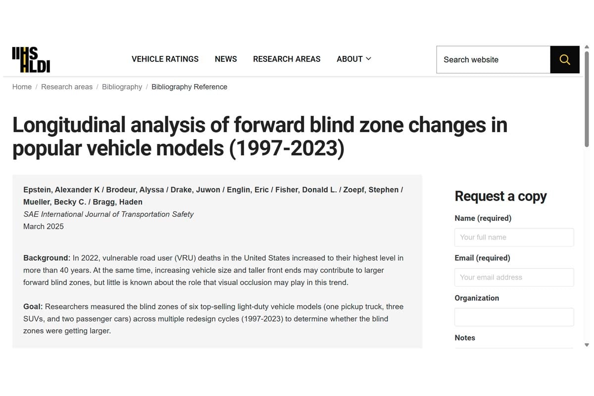 なぜSUVは25年で「前方視界」が激減したのか？ 米国調査が示す「死角リスク」の拡大 | Merkmal（メルクマール） - (4)
